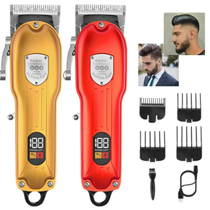 VGR Kemei KM-802 Hair clipper Professional Hair Trimmer for Men Barber Professional Rechargeable ...