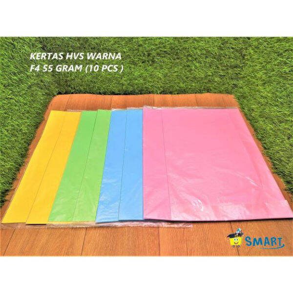KERTAS HVS WARNA F4 55 GRAM, HVS WARNA BIRU | Lazada Indonesia