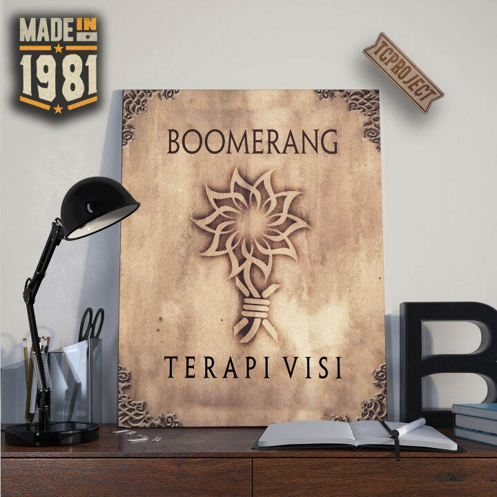 Poster boomerang terapi visi - Poster Kayu - Hiasan Dinding | Lazada ...