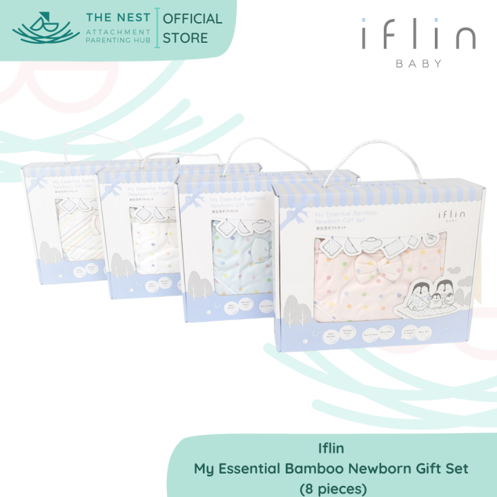 Iflin My Essential Bamboo Newborn Gift Set (8 pieces) | Lazada PH
