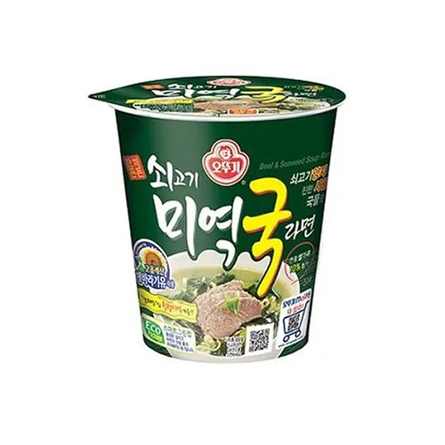 [Ottogi] Beef Seaweed Soup Ramyun (Cup Noodle) 60g | Lazada
