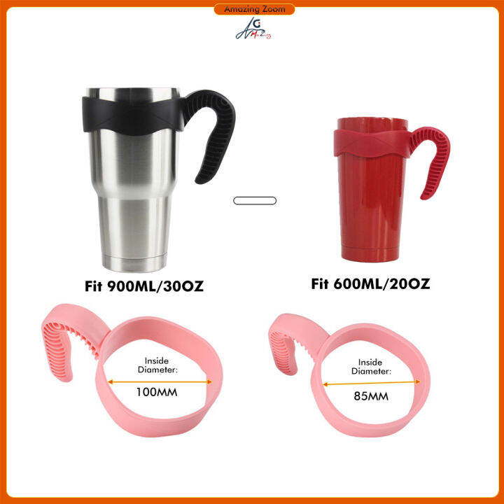 Non-Slip Handle Tumbler Mug Travel Cup Holder Plastic Handles Water ...