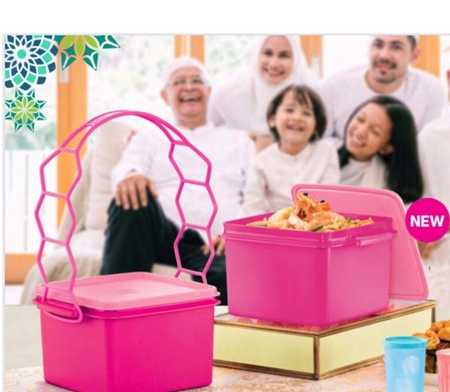 Tupperware Double Deep with Cariolier [PINK and PURPLE] | Lazada