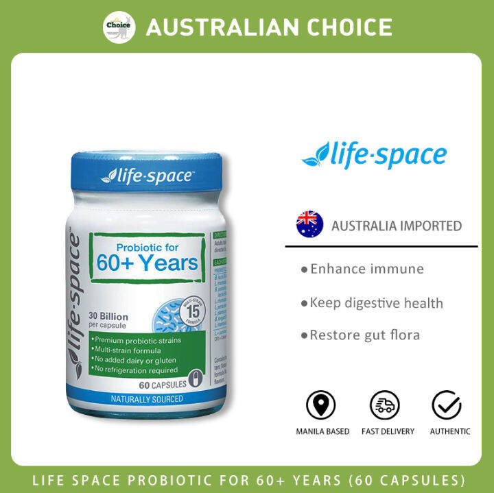Life Space Probiotic For 60+ Years 60 Capsules. Australia imported ...