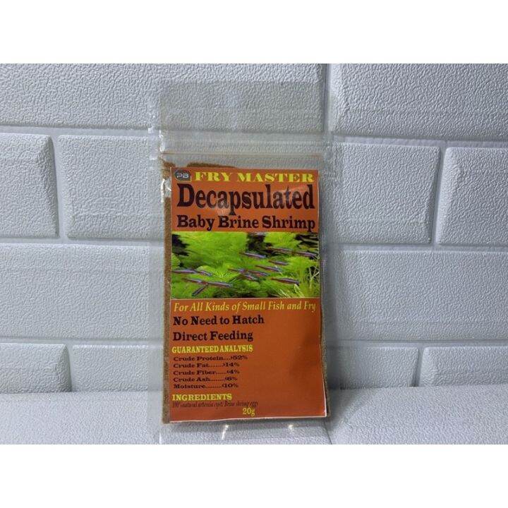 ♧FryMaster Decapsulated Baby Brine Shrimp BBS 20g♂ | Lazada PH