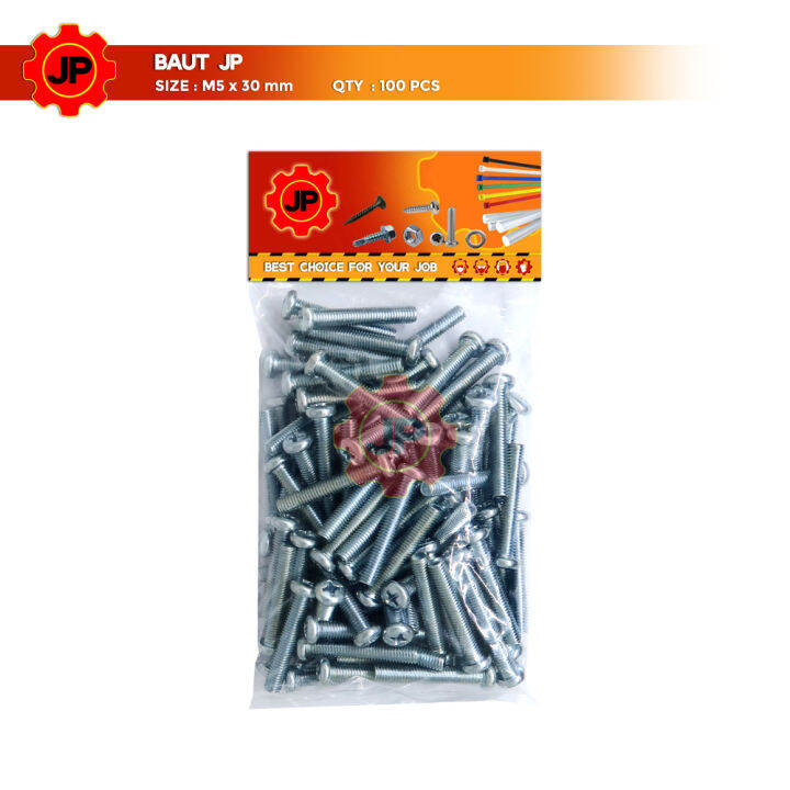 BAUT JP M 5 x 30 MM - SEKRUP SKRUP BAUT JP 5x30 M5 x 30 ISI 100 PCS ...
