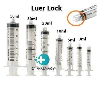Terumo Syringe LUER LOCK without needle 3ml/5ml/10ml/20ml/50ml 1's | Lazada