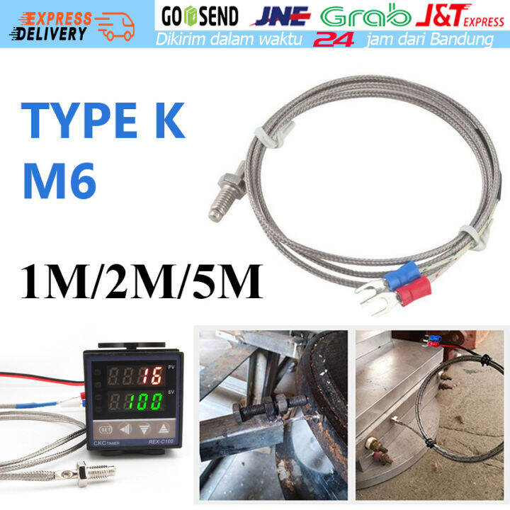 Kabel Termokopel Type K 1/2/5M Sensor Suhu Thermocouple K Temperature ...