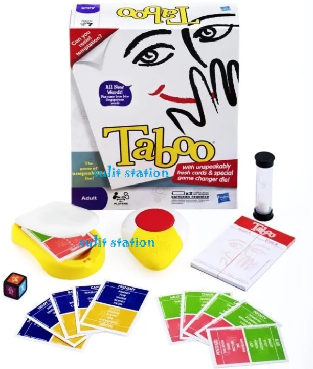 TABOO guessing guess mystery word game of unspeakable charades words ...