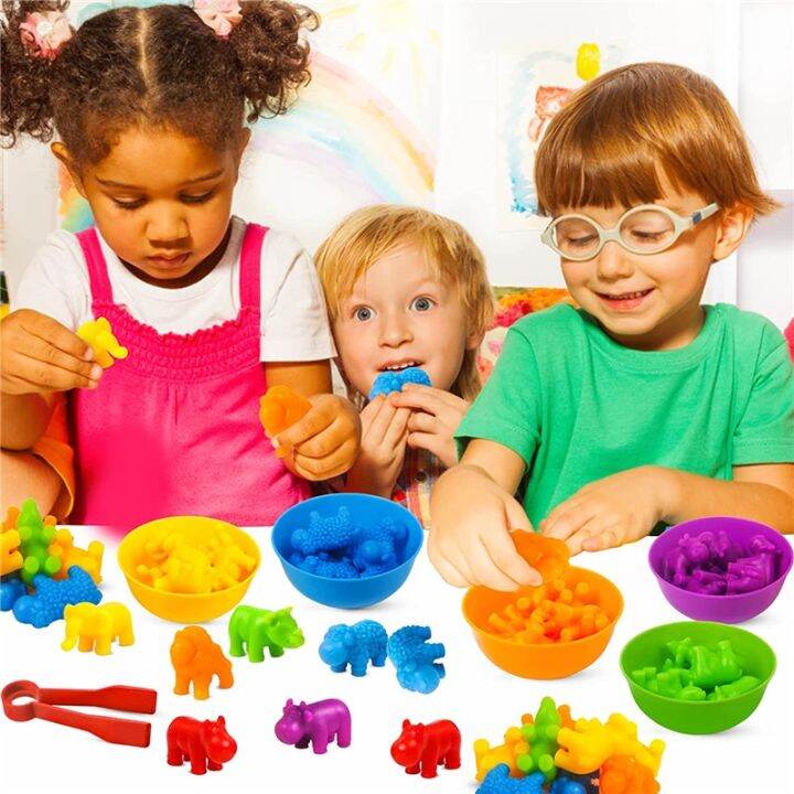 Color Sorting and Counting Animal Toy for kids Preschool Math ...