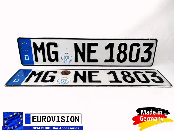 German Euro Plate Pair - 2 Pcs - Used Europlates from Germany Ending 3 ...