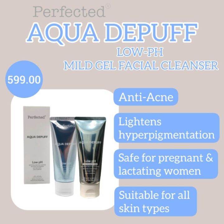 Perfected® Aqua Depuff Low pH Mild Gel Cleanser | Lazada PH