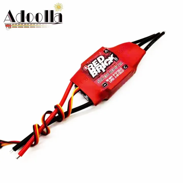 [Ready Stock] Red Brick 50a/70a/80a/100a/125a/200a Brushless Esc Electronic Speed Controller 5v ...