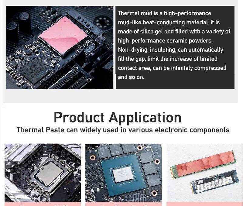 UPSIREN U6 PRO Thermal Putty สำหรับ VGA GPU ประมวลผล IC การทำความเย็นแบบเร็วแผ่นความร้อนทดแทนกัน ...