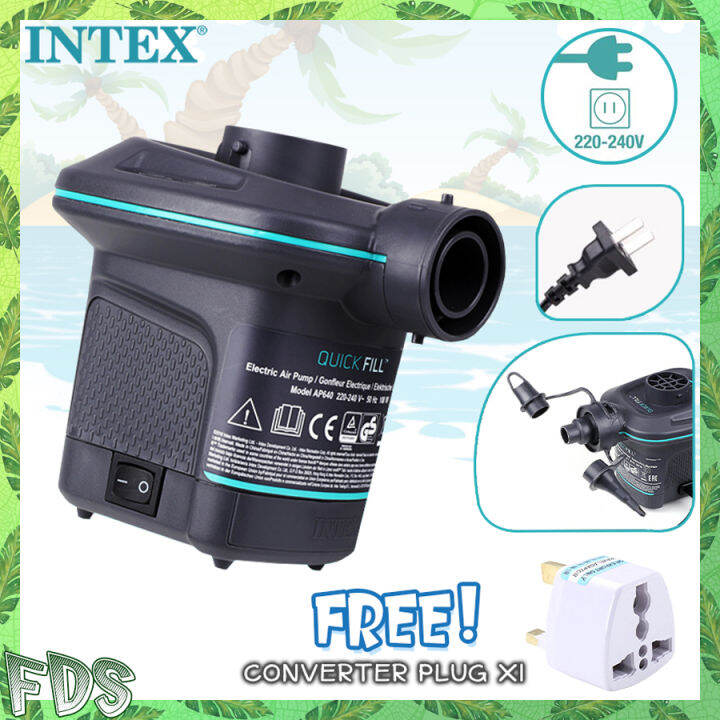 INTEX 66640 Quick Fill AC Electric Air Pump Inflatable Air Pump ...