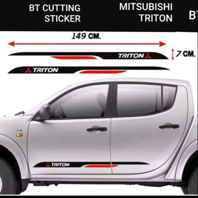 Sticker stiker mobil mitsubishi triton emblem mobil mitsubishi triton ...