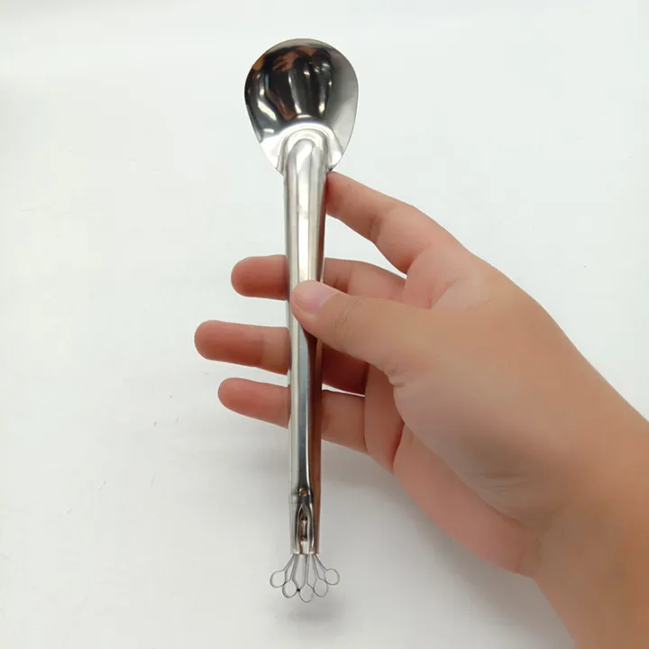 2-in-1 Stainless Steel Coconut and Melon Grater with Spoon Scooper ...