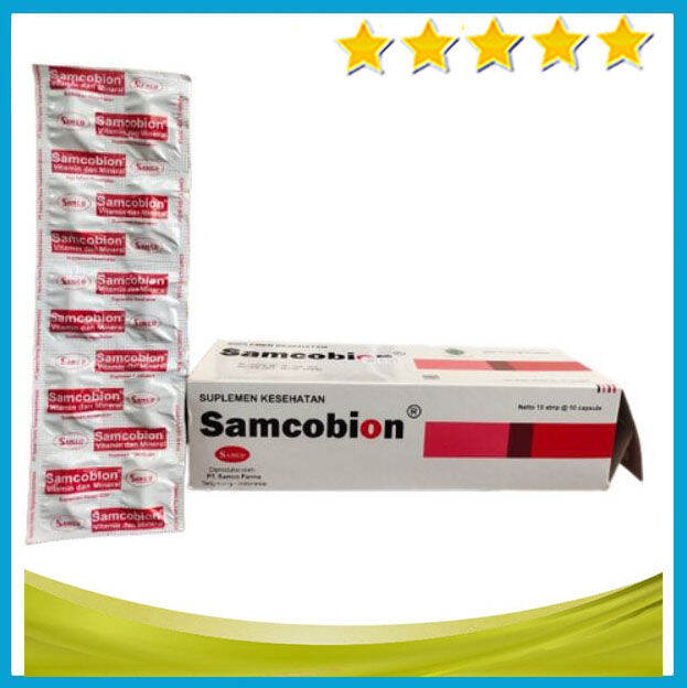 Samcobion 1 Strip 10 Kapsul | Vitamin Obat Anemia Lemas Kurang Darah ...