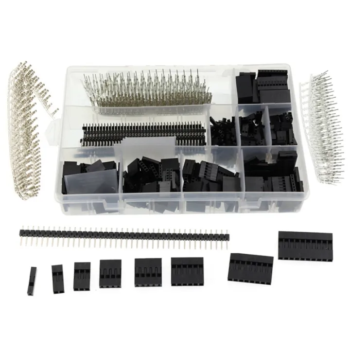1450Pcs Dupont Connector 2.54mm, Dupont Connector Kit PCB Headers Male ...