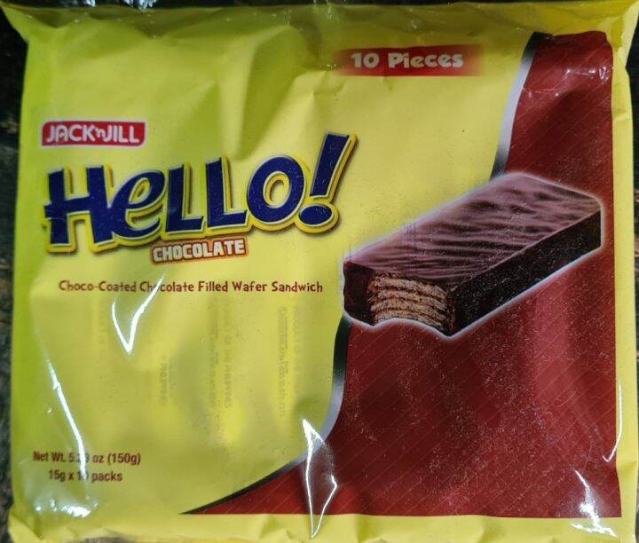 Hello Choco-Coated Wafer Sandwich 15g x 10's | Lazada PH