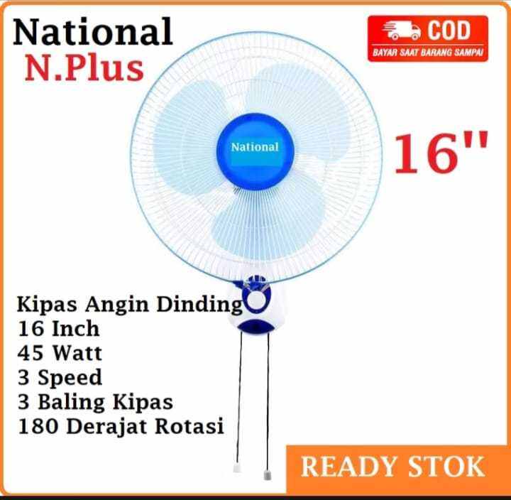 COD Kipas Angin Dinding 16 inch Murah Promo/Kipas Tembok National Plus ...