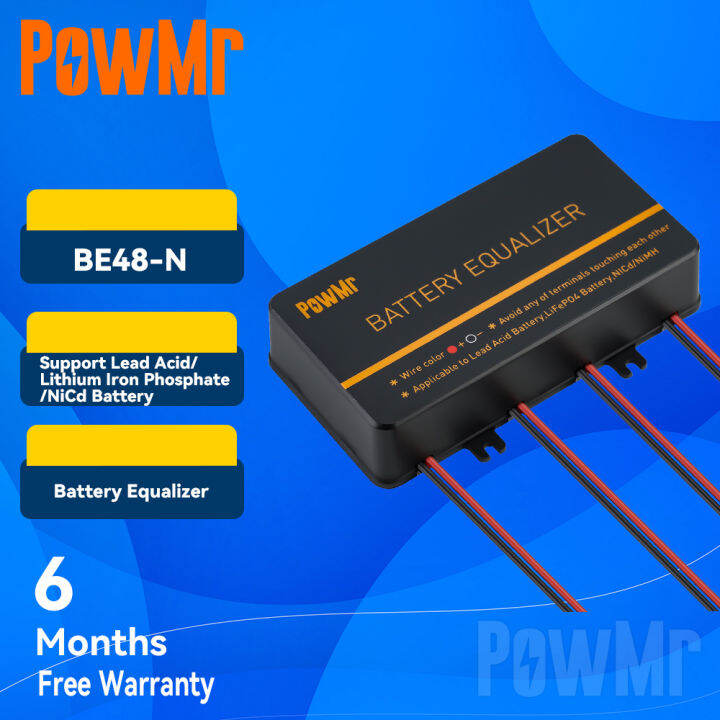 PowMr Equalizer for 4PCS 2.4V/3.6V/6V/9V/12V Lead-acid/Lithium iron ...