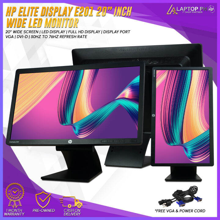 HP Elite Display E201 20-inch LED Backlit Wide Monitor | 1600 x 900 ...