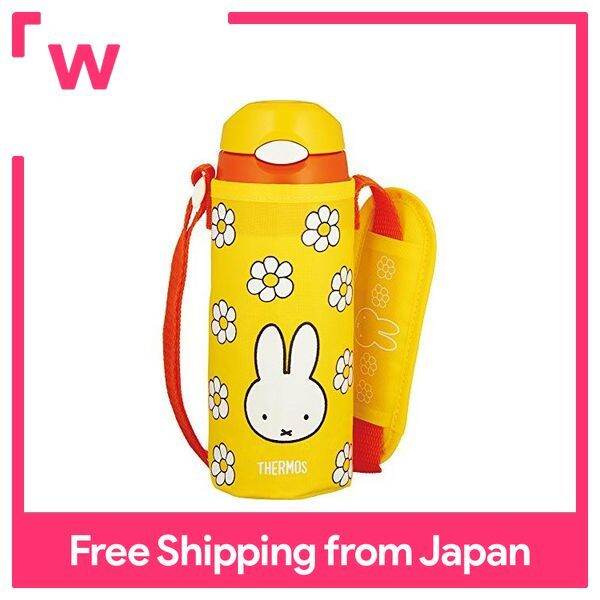 Thermos vacuum insulation straw bottle [One-touch] 400ml Miffy yellow flower FHL-401FB YF ...