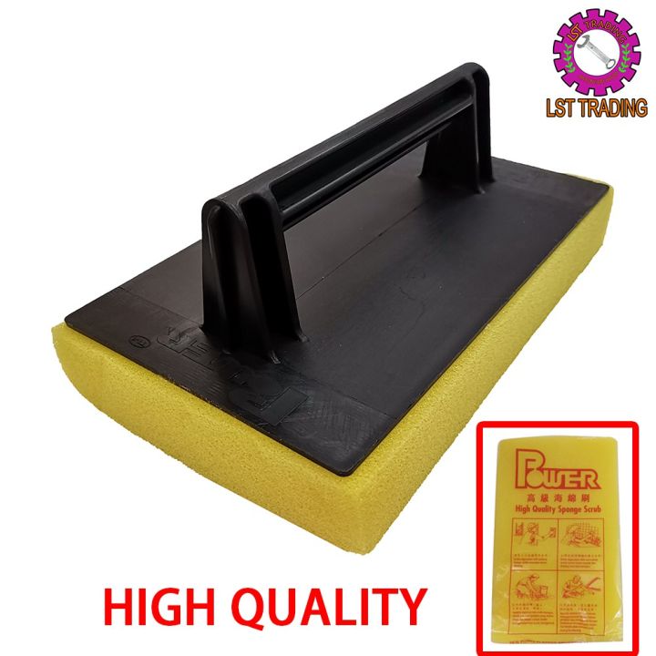 [READY STOCKS] POWER SPONGE WITH HANDLE / SPONGE SCRUB PVC HANDLE ...