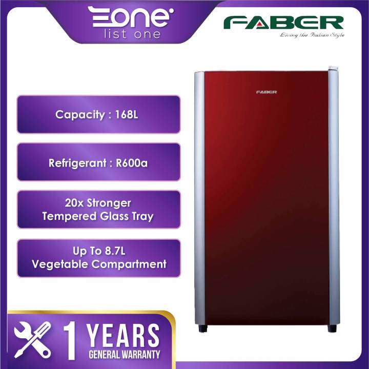Faber Frigor 168 RD 168RD 168L Single Door Glass Door Refrigerator ...