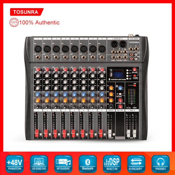 TOSUNRA 6/8 input channels mixer DM609/DM809 | Lazada PH
