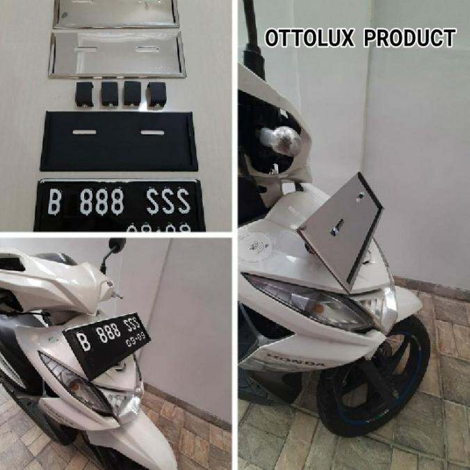 DUDUKAN PLAT NOMOR MOTOR. MODEL SISIP. BAHAN KUAT. | Lazada Indonesia