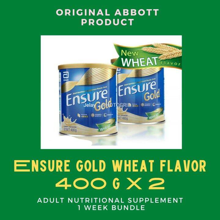 Ensure Gold HMB Wheat Flavor 400 g x 2 ( 1 Week Bundle) adult and senior nutritional food ...