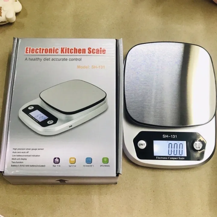 ♖เครื่องชั่งน้ำหนักดิจิตอล รุ่น SH-131ชั่งได้ ต่ำสุด1g เครื่องชั่งดิจิตอล แสตนเลส 10กิโล มีระบบ ...