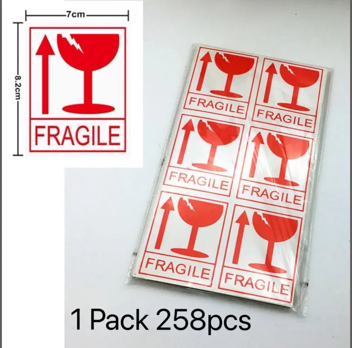 7cm x 8cm Sticker Fragile Paste Type A 258pcs Packing Pos Skynet Pos ...