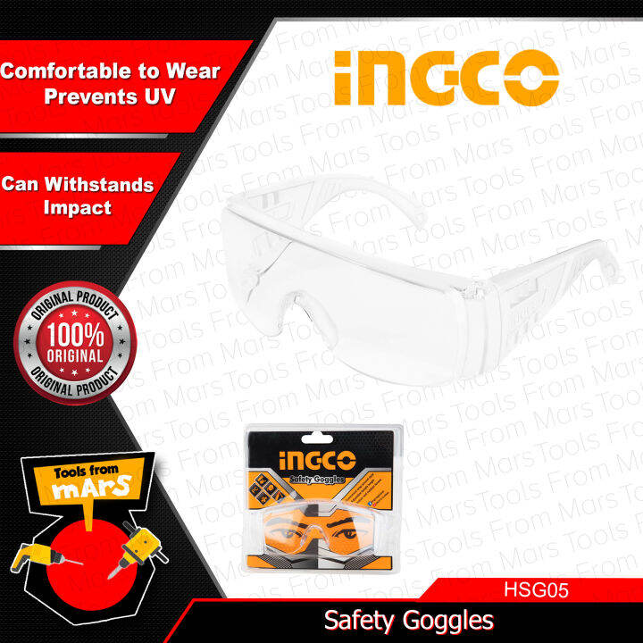 INGCO Original Safety Goggle Safety Protective Glasses HSG05 Goggles Eye Protector •TOOLS FROM ...