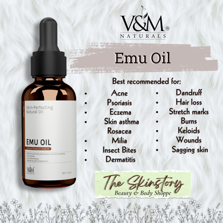 The Skinstory | V&M Naturals ׀ Emu Skin Perfecting Natural Oil | Lazada PH