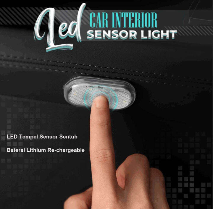 Lampu Sentuh LED Tempel 6 LED Touch Light Lampu Plafon Bagasi Lemari ...