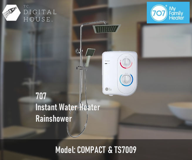 707 Compact Instant Water Heater & Classicla TS7009 Rainshower ...