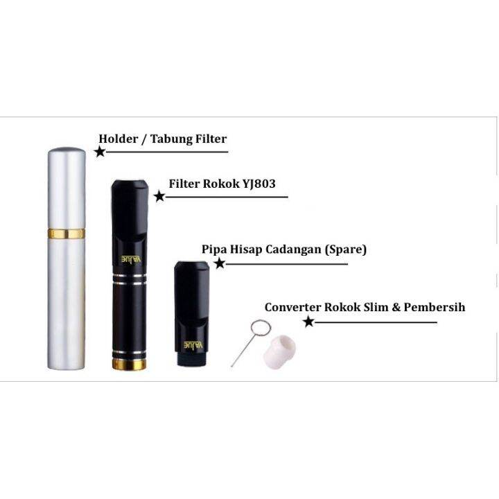PIPA FILTER ROKOK DUAL KRETEK DAN SLIM DAUR ULANG RECYCLE YJ803 ...