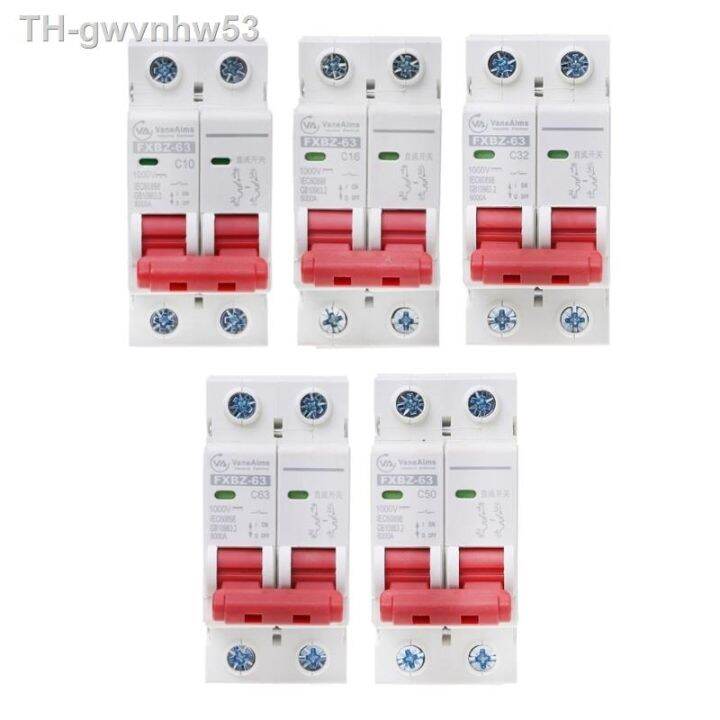 ☸ 2P Solar Energy Photovoltaic DC Circuit Breaker PV Switch MCB DC 1000V 10A / 16A / 32A / 50A ...