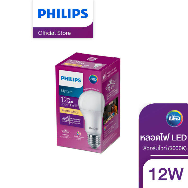Philips Lighting หลอด LED PHILIPS 12 วัตต์ Warm White E27 (3000K ...