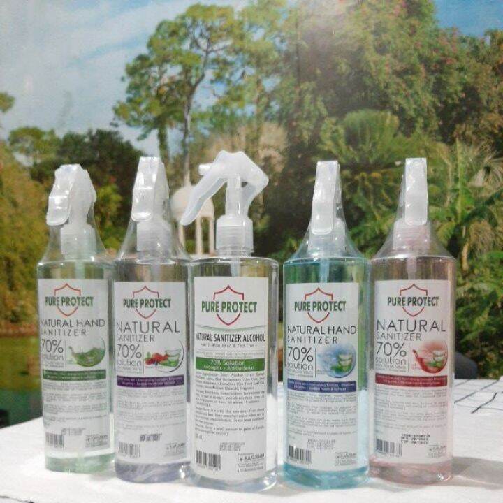 Pure Protect NATURAL Sanitizer Alcohol with Aloe vera Tea Tree. 500ml ...