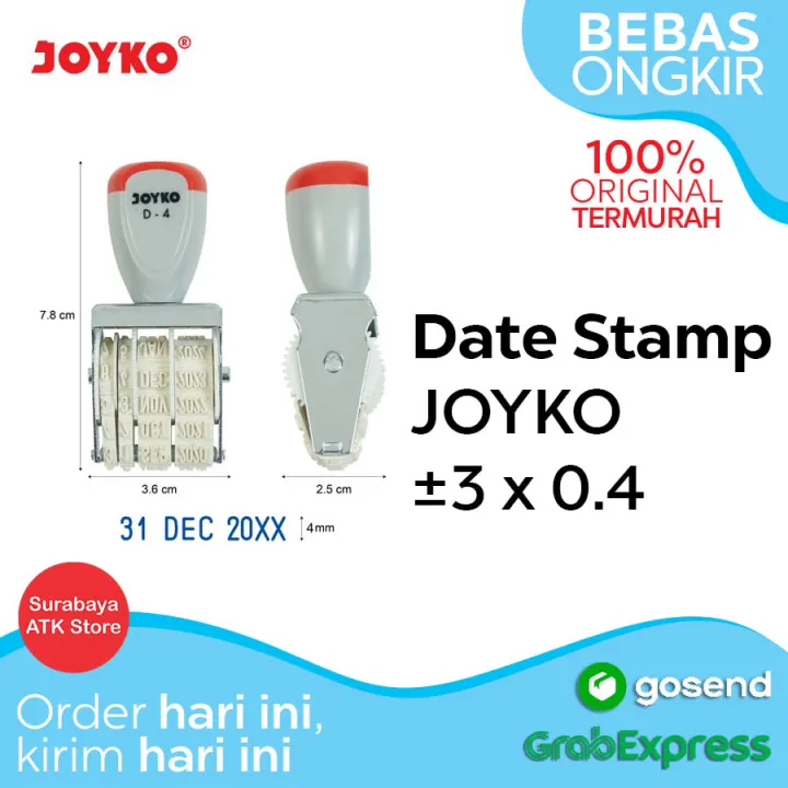 Date Stamp Joyko D-4 Stempel Tanggal Stampel Angka | Lazada Indonesia