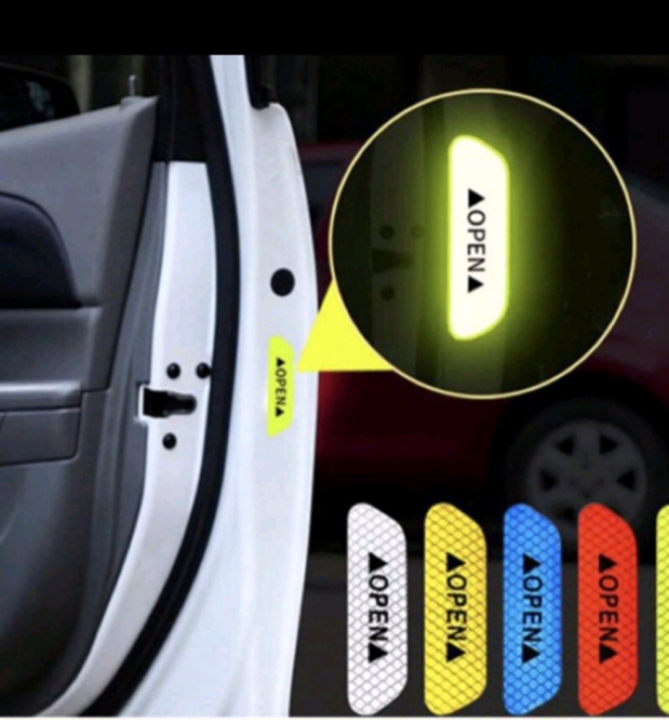 Sticker Pintu Mobil Reflector OPEN isi 4 Pcs/Stiker Pintu Mobl Open ...