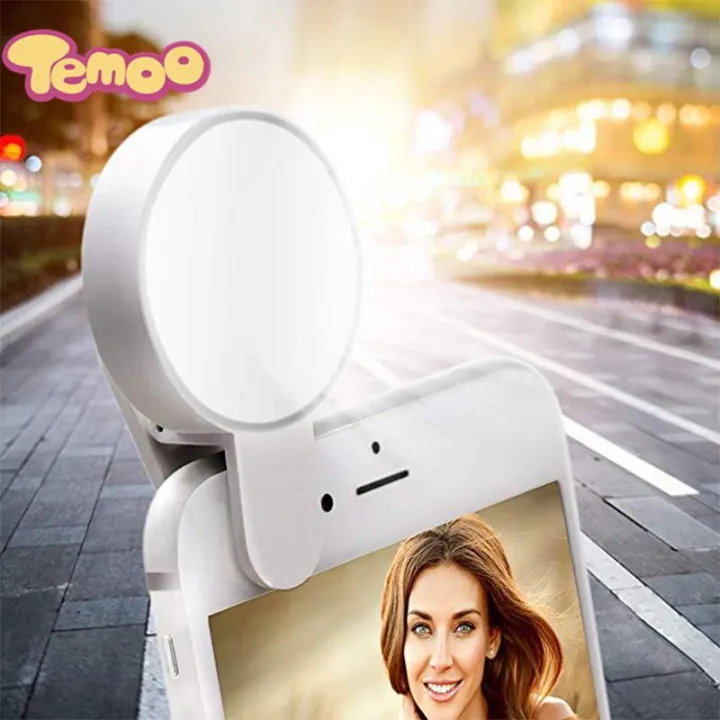 Temooแบบพกพามินิโทรศัพท์มือถือเติมแสง 3 ระดับปรับความสว่าง 9 ลูกปัดโคมไฟLEDแสงFlashเลนส์ความงาม ...