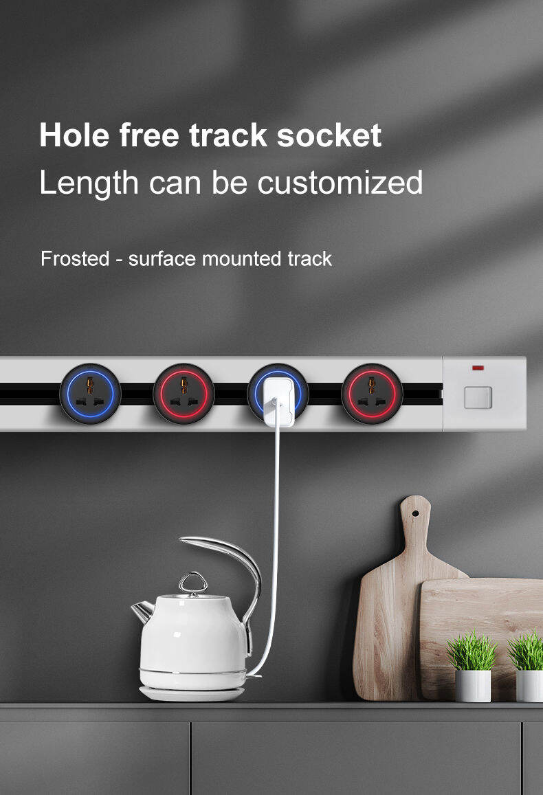 FLKL Power Track Socket Wall Plug Switch 32A 8000W 600มม./800มม./1000 ...