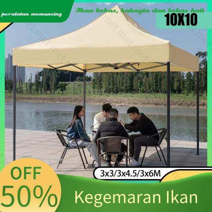* [Ready Stock] * ☜Khemah 10x10 Folding Canopy Tent Retractable Kanvas ...