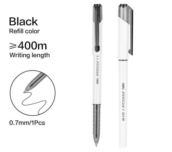 Deli Ultra Smooth Gel Pen/ Pulpen Retractable/Cap 0.7mm Tinta Hitam ...