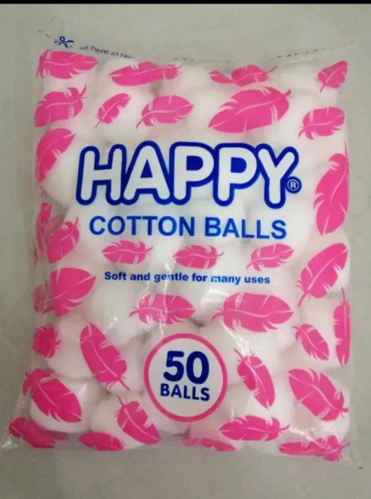Happy Absorbent Cotton Balls 50's | Lazada PH